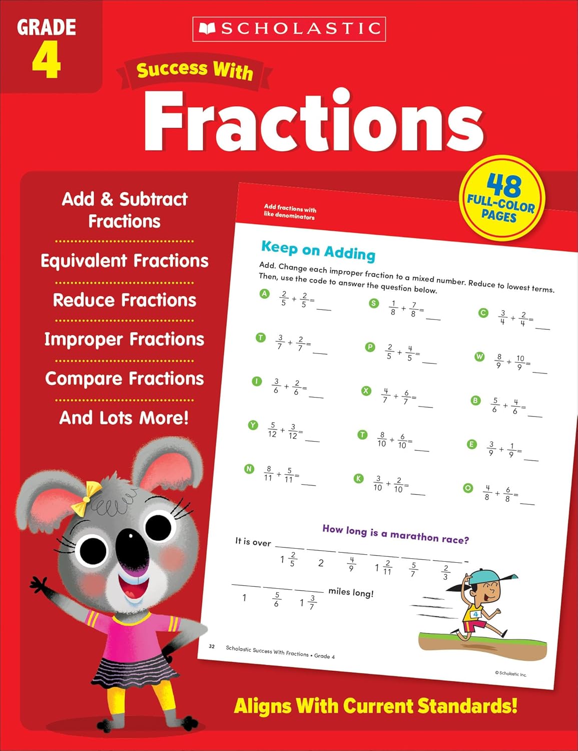 Amazon.com: Scholastic Success with Fractions Grade 4 Workbook ...