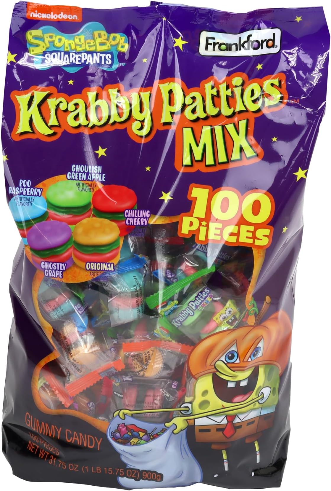 Amazon.com : Krabby Patties Gummy Candy - 1 LB 15.75 OZ Bag - SpongeBob ...