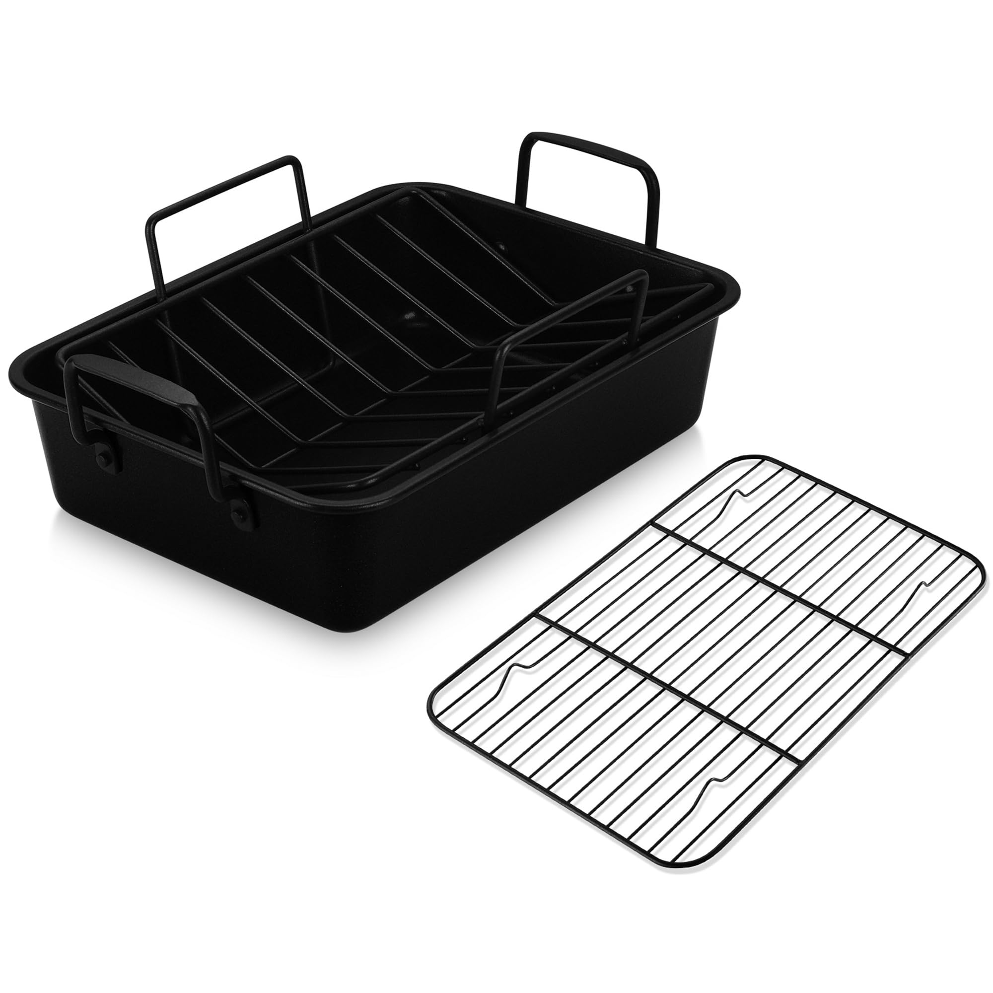 Amazon.com: E-far Roasting Pan with Racks, Small Stainless Steel Turkey ...