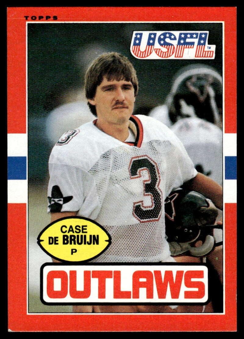 Amazon.com: Football NFL 1985 Topps USFL #1 Case deBruijn ...
