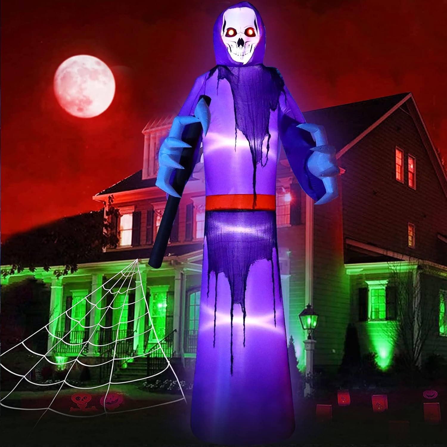 Amazon.com: 12 Ft Halloween Inflatables Outdoor Decorations Blow Up ...