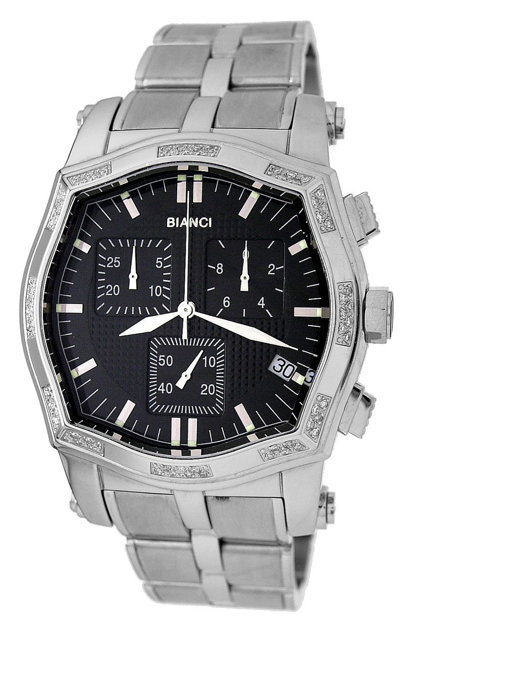 Roberto Bianci Men's 9092DIA_BLK"Prestigio-Diamond" Chronograph Watch ...