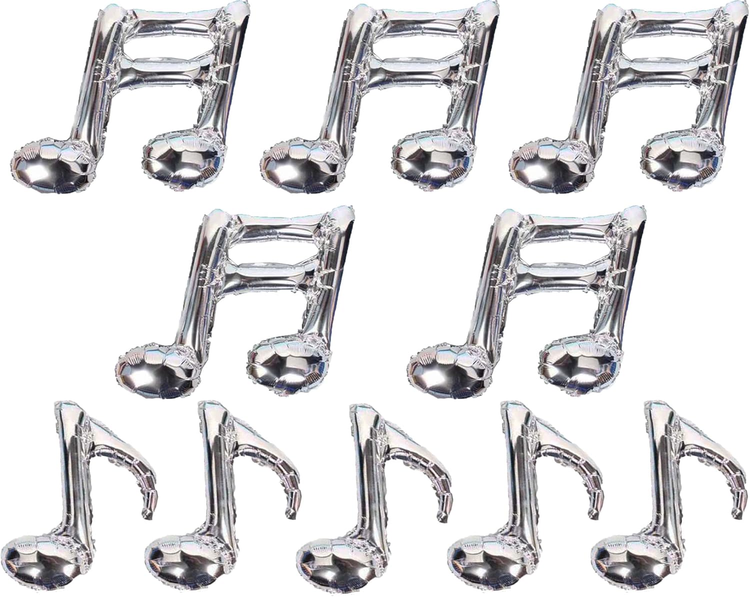Amazon.com: 10PCS Music Note Balloons Silver Aluminum Birthday Party ...