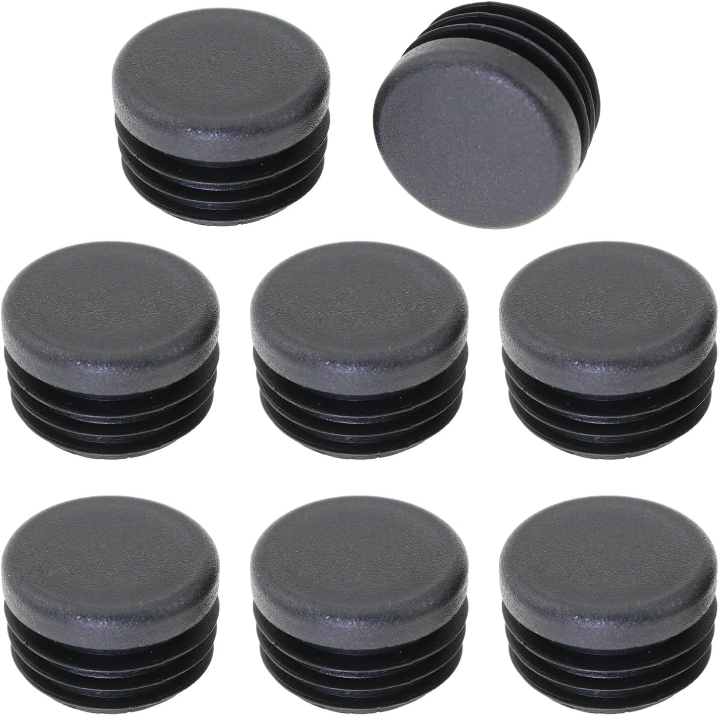 Furniture Leg Plug LUORNG 8PCS 1 Inch (25.4 mm) Round Black Plastic End ...