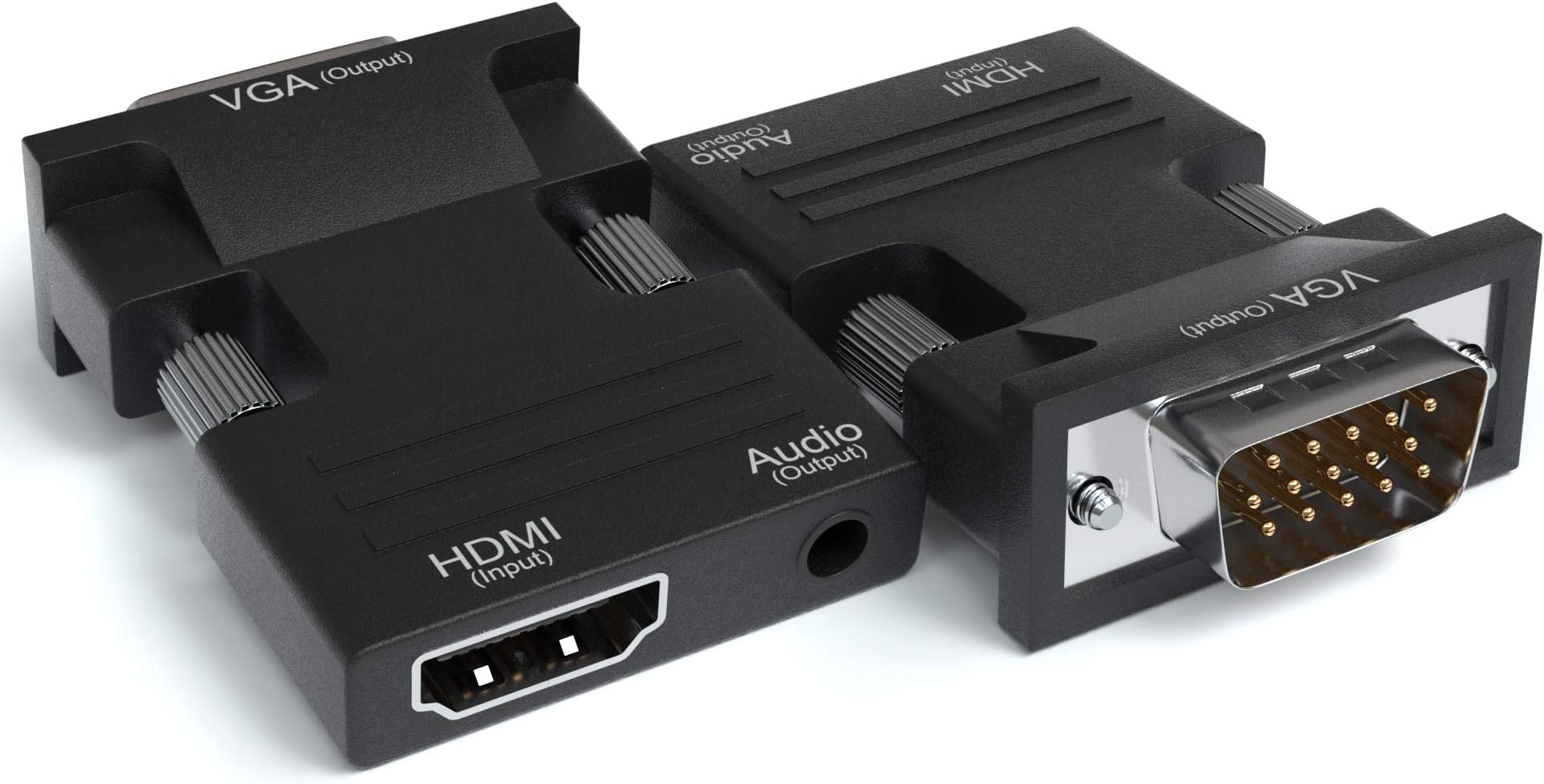 BENFEI HDMI Buchse auf VGA Stecker Adapter mit 3,5 mm Audio Klinkenstecker, Unidirektional HDMI ...