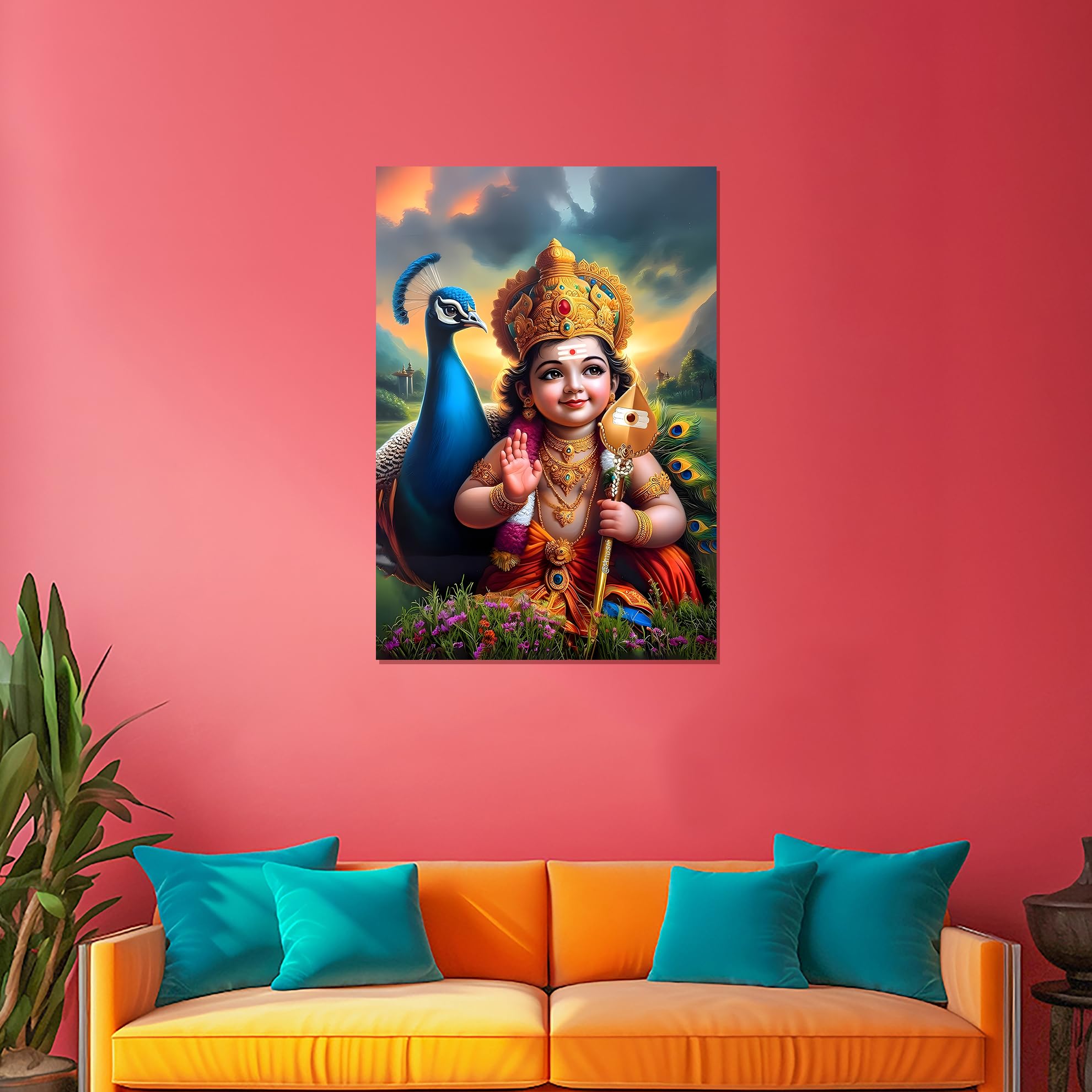 Roostaflag Lord Murugan Poster Cute Baby Murugan Poster Murugan Sticker ...