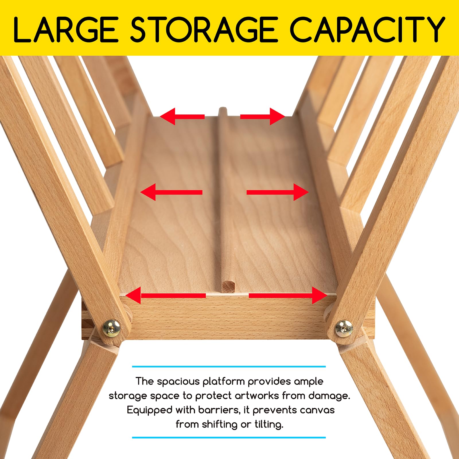 Snapklik.com : Folding Large Print Rack - Wooden Art Storage Rack ...
