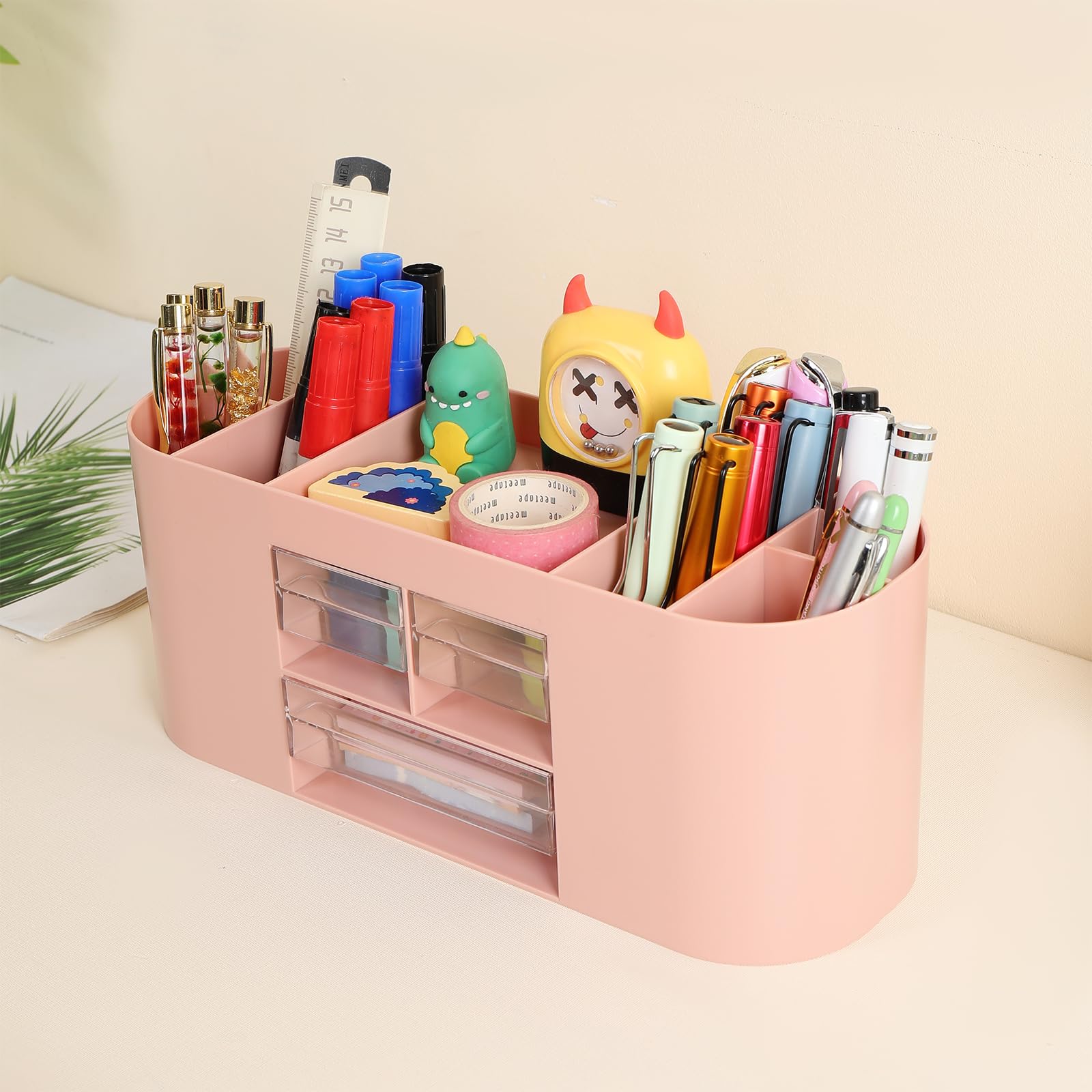Amazon.com: INSTOME Pencil Pen Holder for Desk with 3 Drawers - All-In ...
