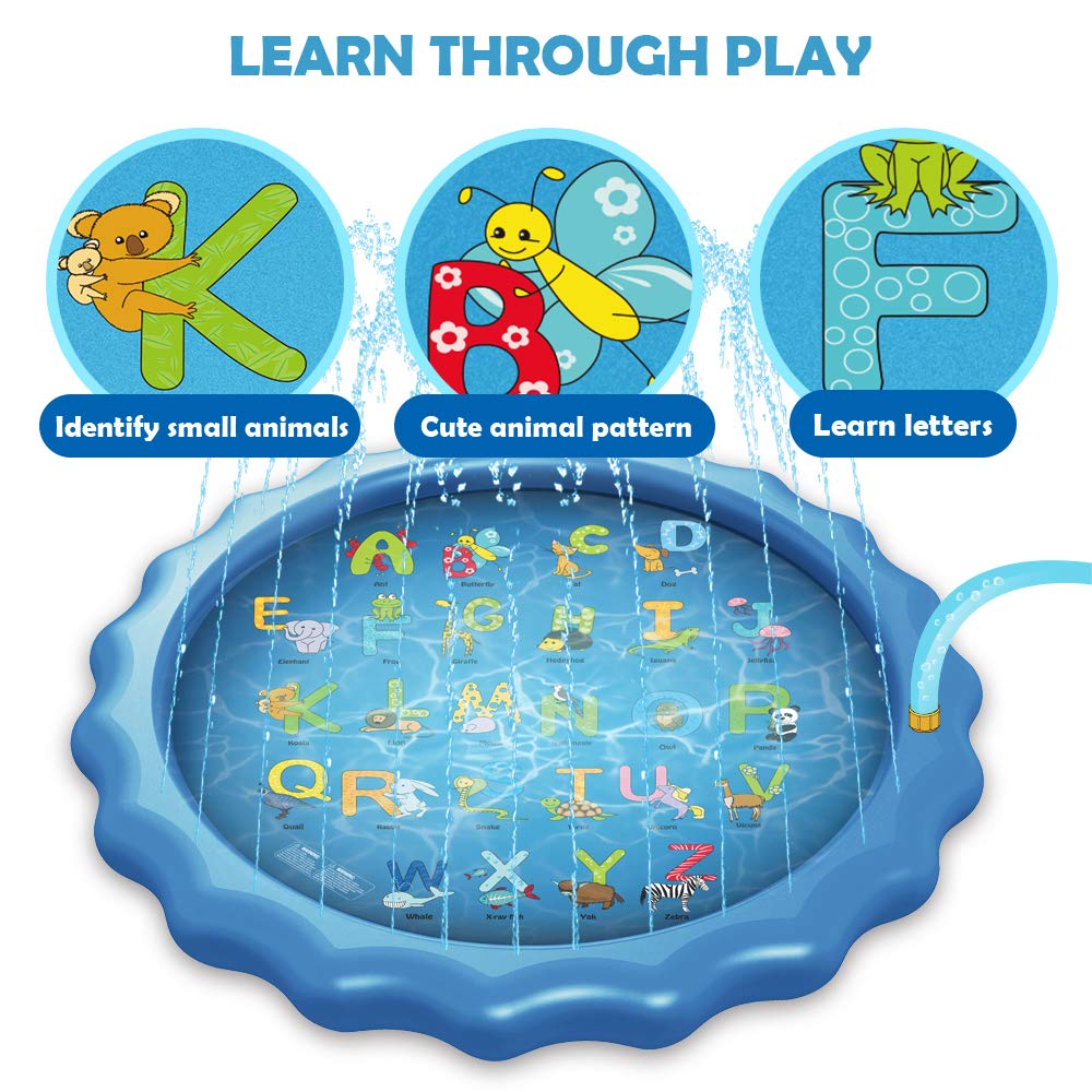 Snapklik.com : AirSwim Sprinkler & Splash Play Mat, Splash Pad Play Mat ...