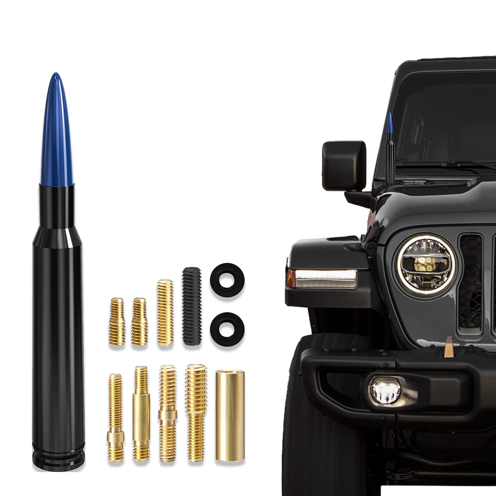 Snapklik.com : Chrome Antenna, Car Truck Bullet Antenna, 50 Car Bullet ...