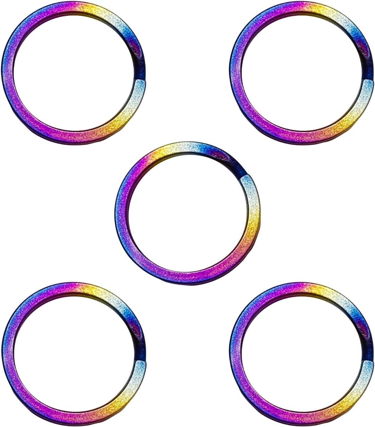 Amazon.co.jp: CLAN Titanium Key Ring Special Color Set Lightweight Rust ...