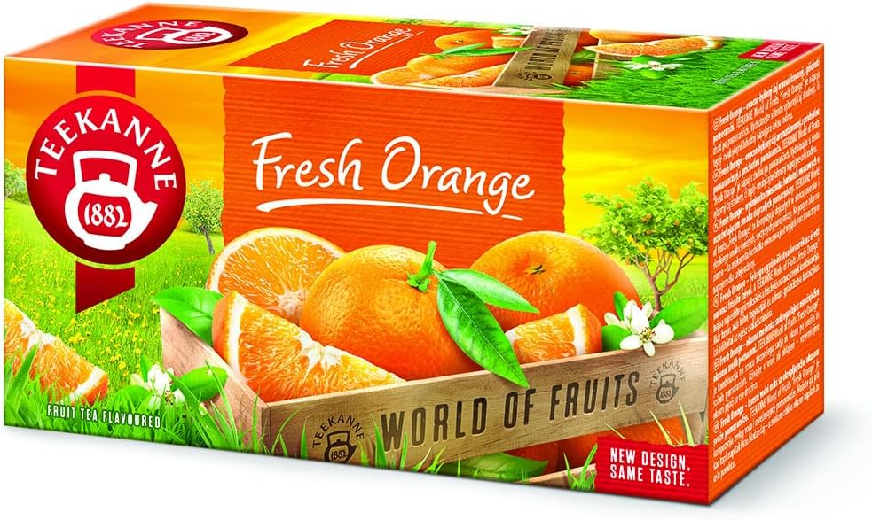 Teekanne Fresh Orange All Natural Fruit Flavored Infusion Tea with ...