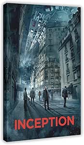 Amazon.com: Inception Movie Poster Wall Art Canvas Poster Vintage ...