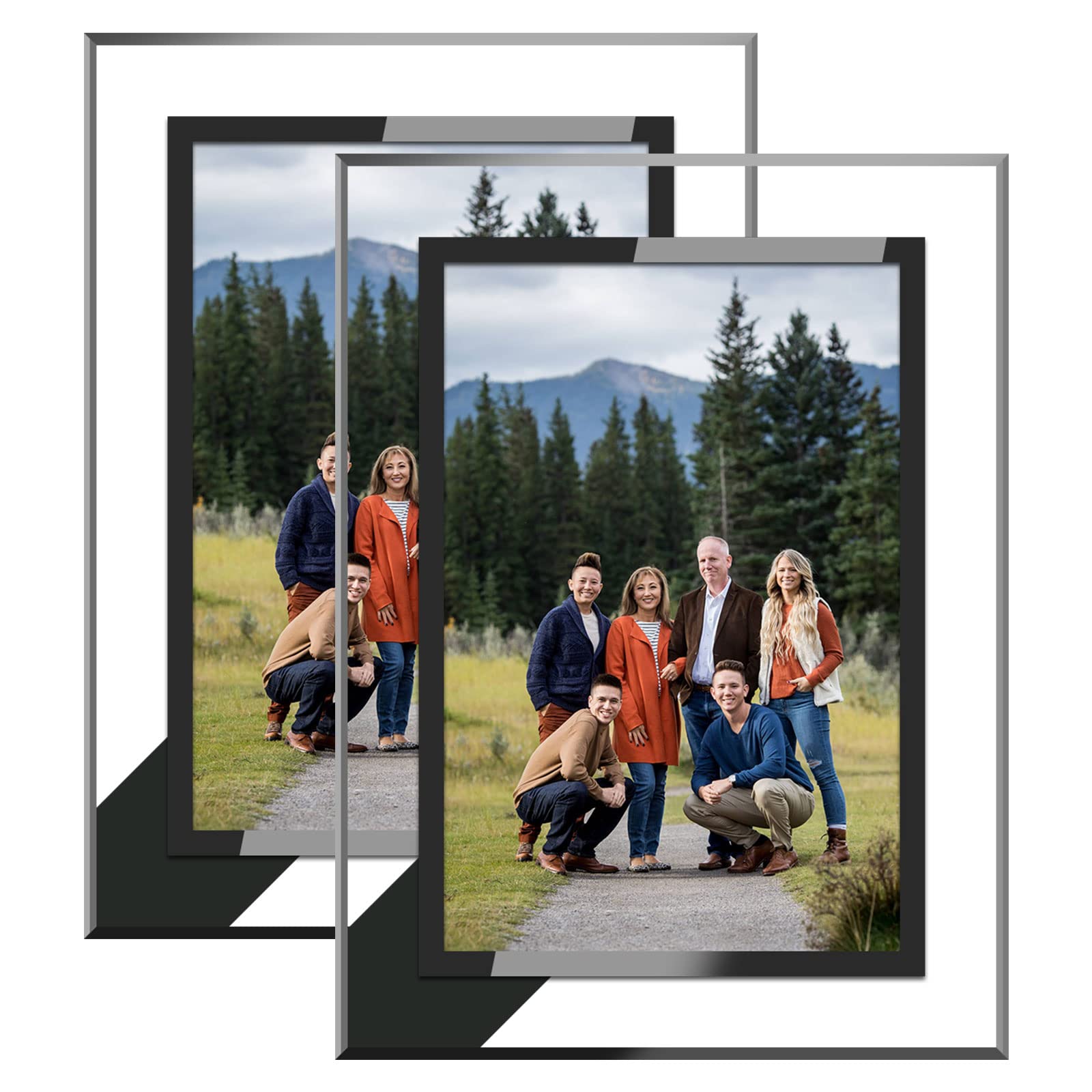 ASelected 2 Pcs A4 Photo Frames Glass Picture Frame Freestanding And ...