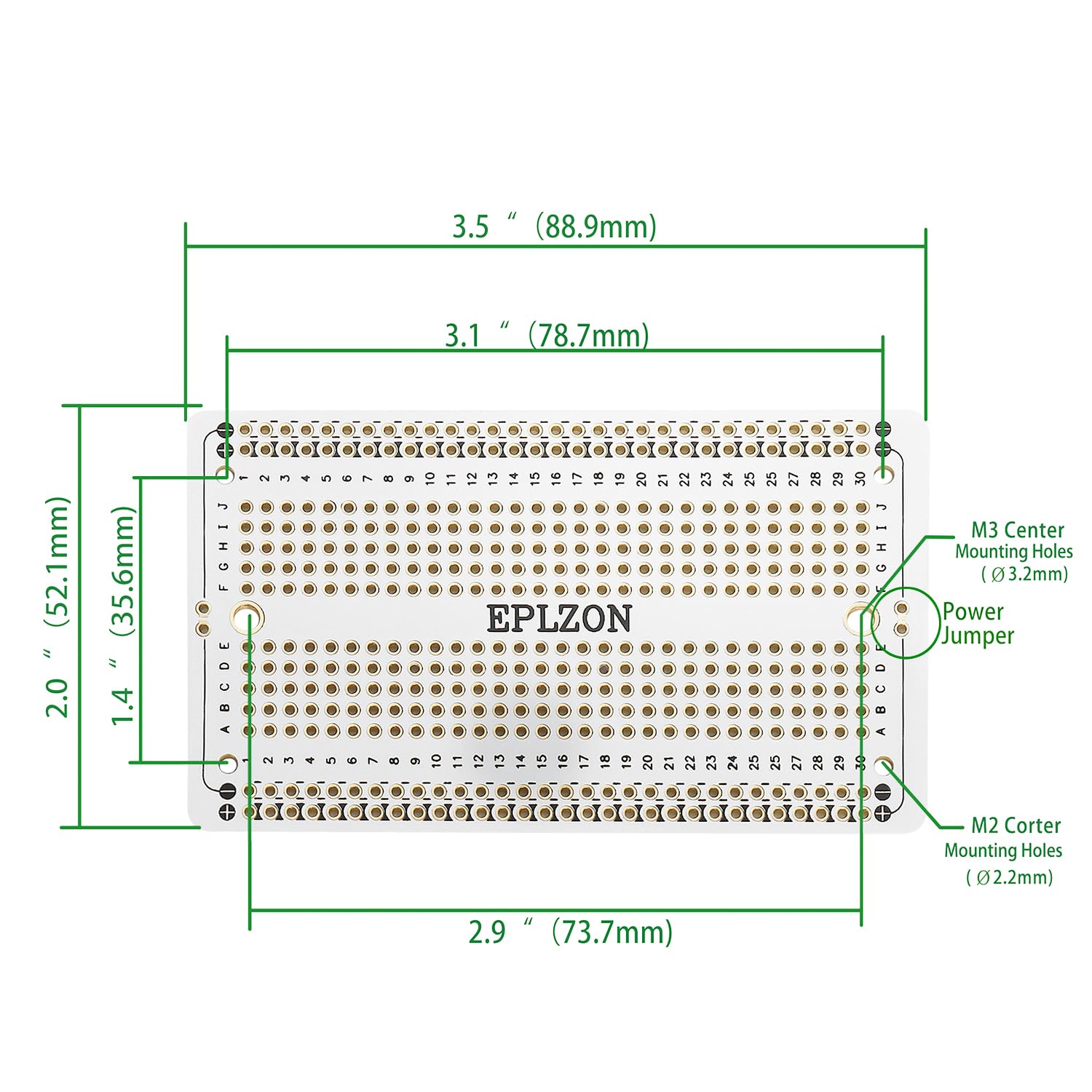 Snapklik.com : EPLZON Solderable Breadboard PCB Board Gold-Plated Solder Breadboard For DIY ...
