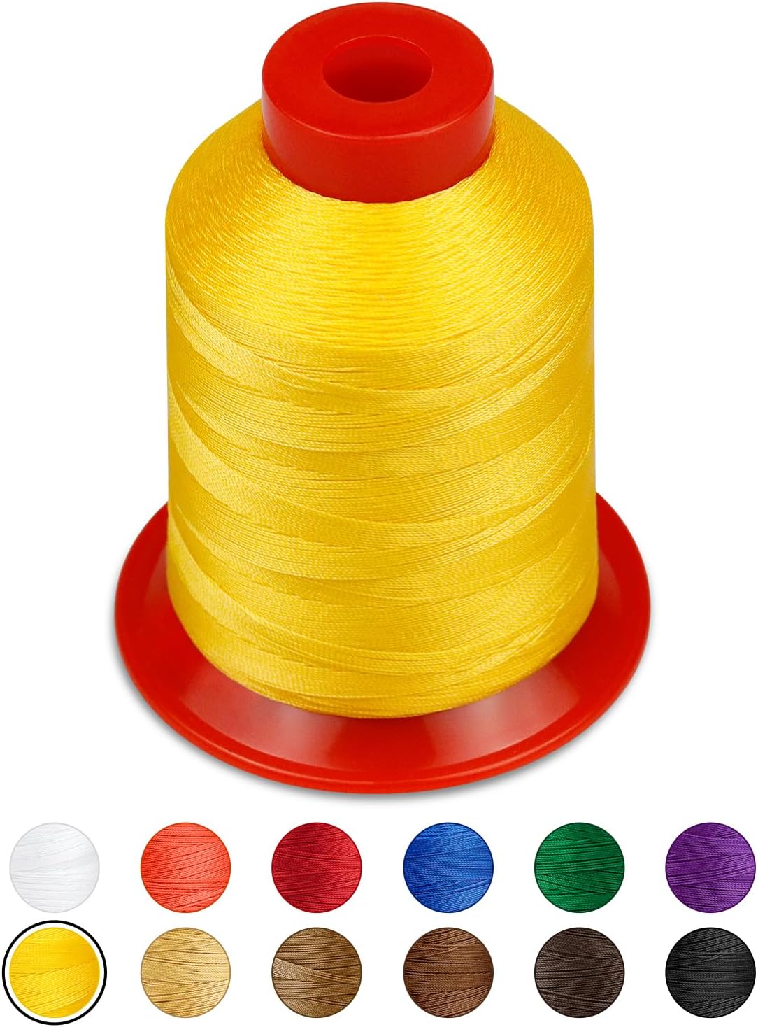 Amazon.com: FIVEIZERO Extra Strong Upholstery Thread,Yellow 1000 Meters ...