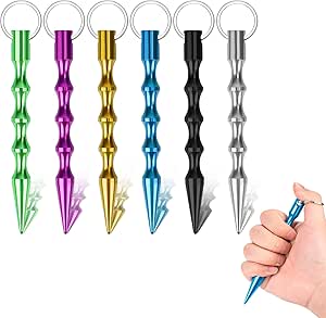 RUNEAY Pack of 6 Kubotan Self-Defence Key Rings for Women, Self-Defence ...