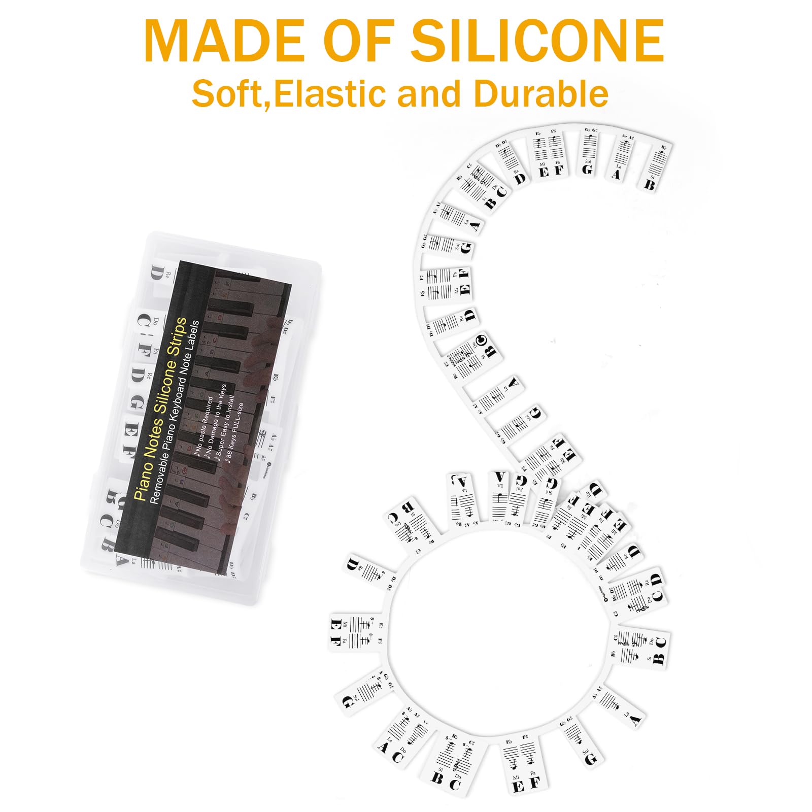 Snapklik.com : Removable Piano Keyboard Note Labels Piano Keyboard ...