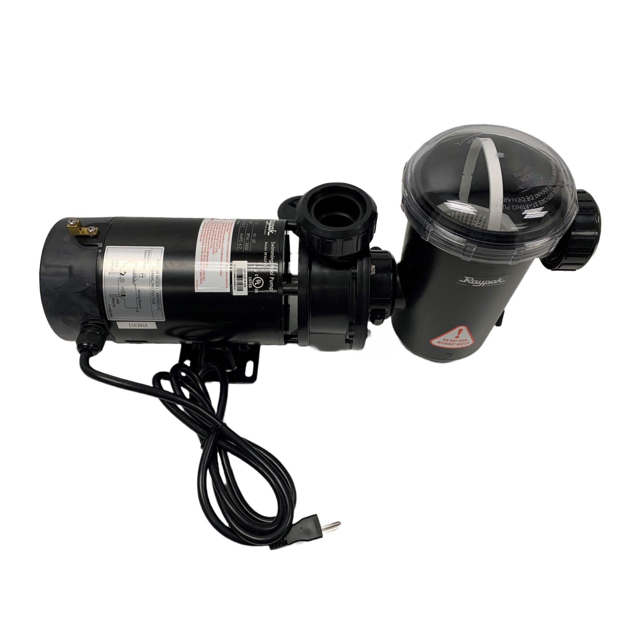 Amazon.com: Raypak Protege 3/4 HP Aboveground Pool Pump : Patio, Lawn ...
