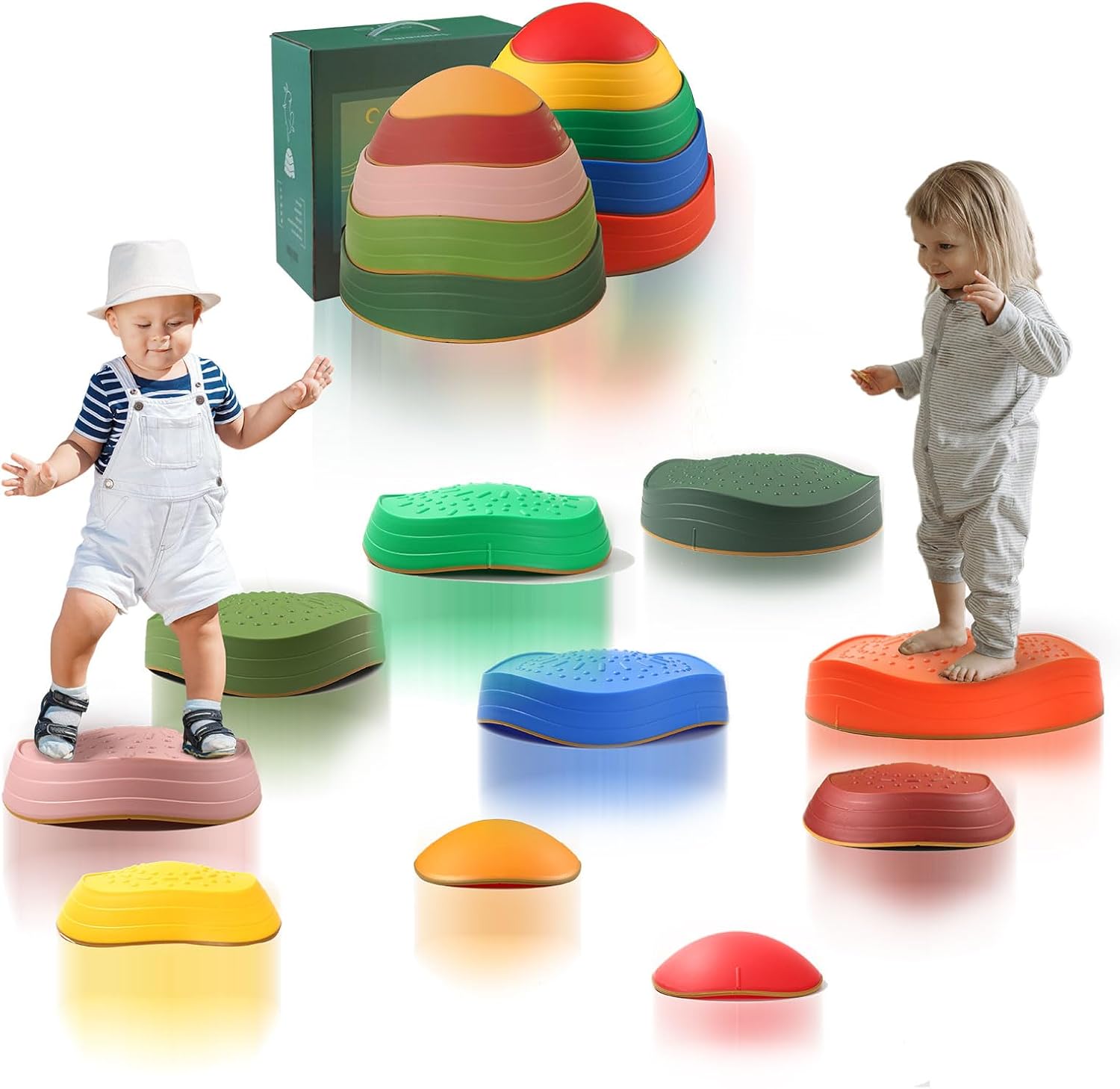 Amazon.com: makarci 10pcs stepping stones for kids toys preschool toys ...