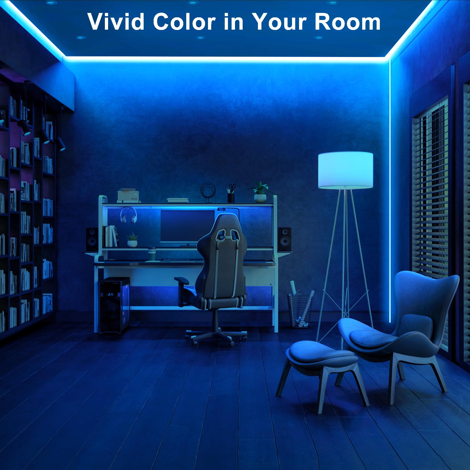 Snapklik.com : Tatazone 16.4ft Blue COB Led Strip Lights