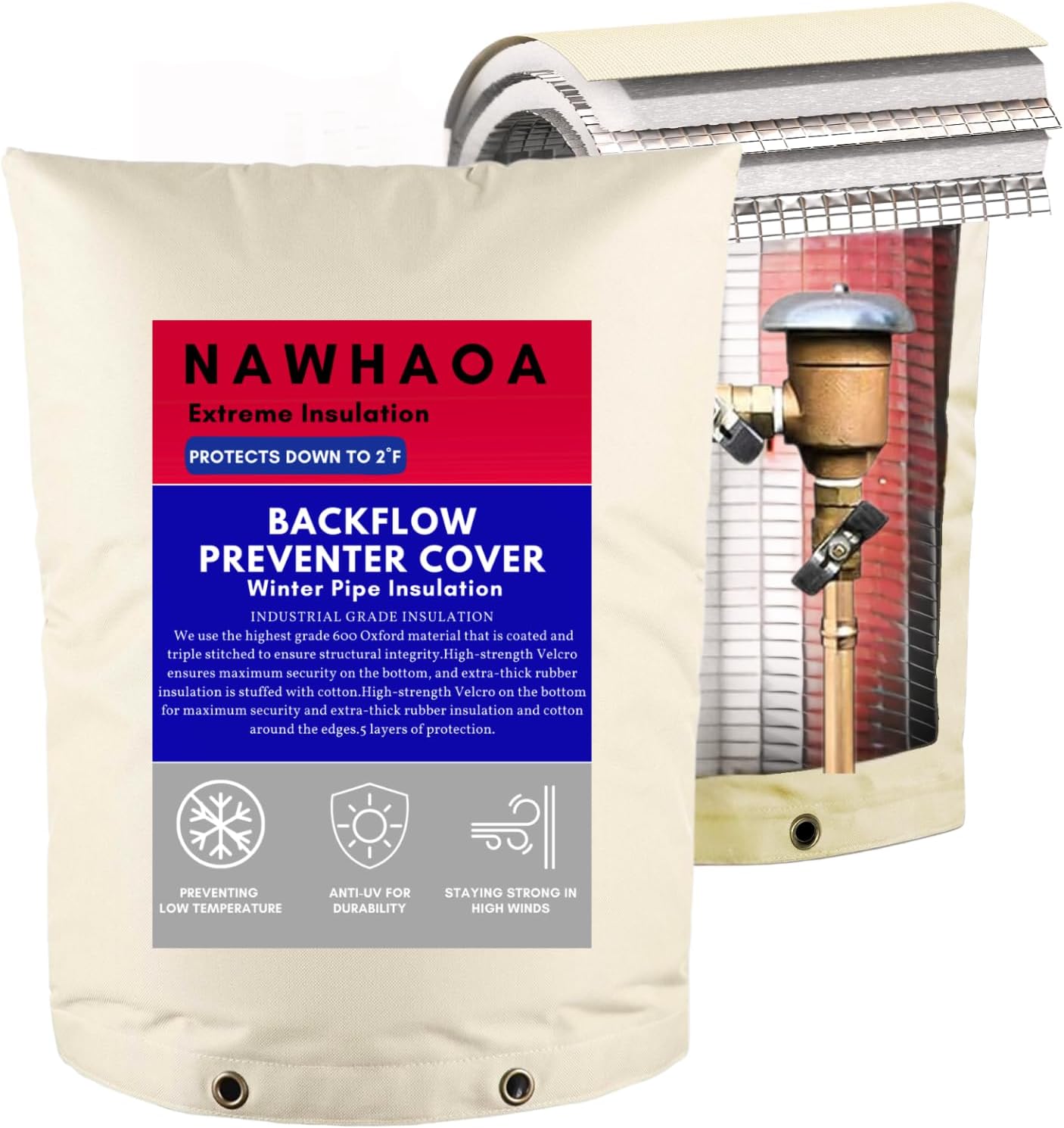 Backflow Preventer Cover Insulated Pouch, Pressure Vacuum Breaker Cover ...