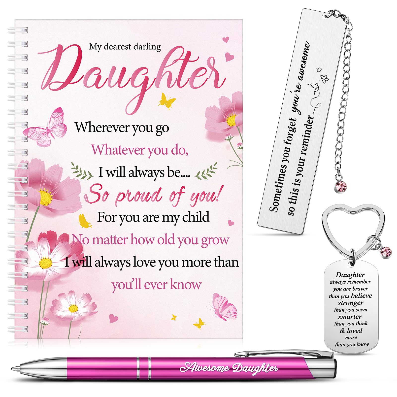 Tenare 4 Pcs Daughter Gifts Set Include Notebook Ballpoint Pen Daughter ...