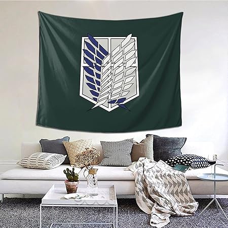 Amazon.com: JUST FUNKY Attack On Titan Scout Regiment Logo Tapestry ...