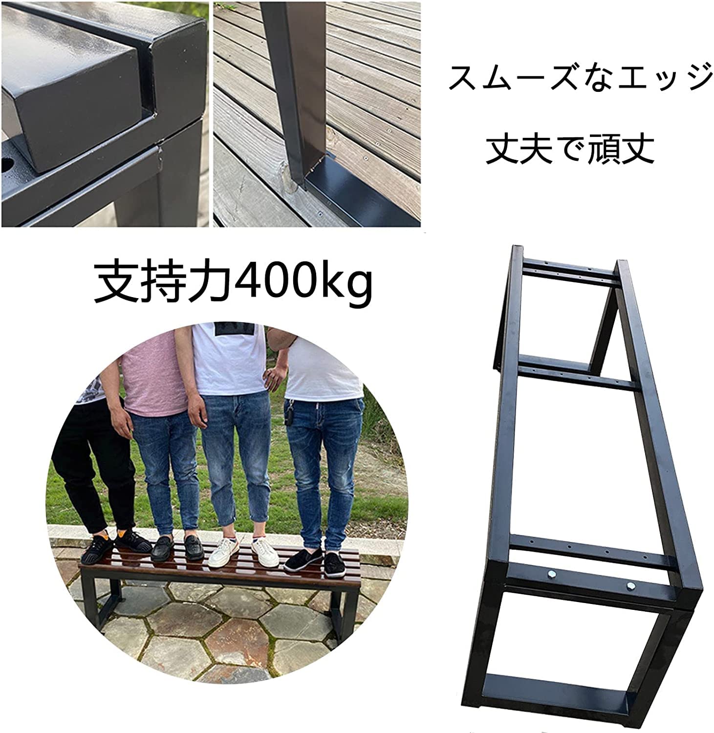 Amazon.co.jp: ガーデンベンチ 公園のベンチ 100cm/120cm/150cm/180cm