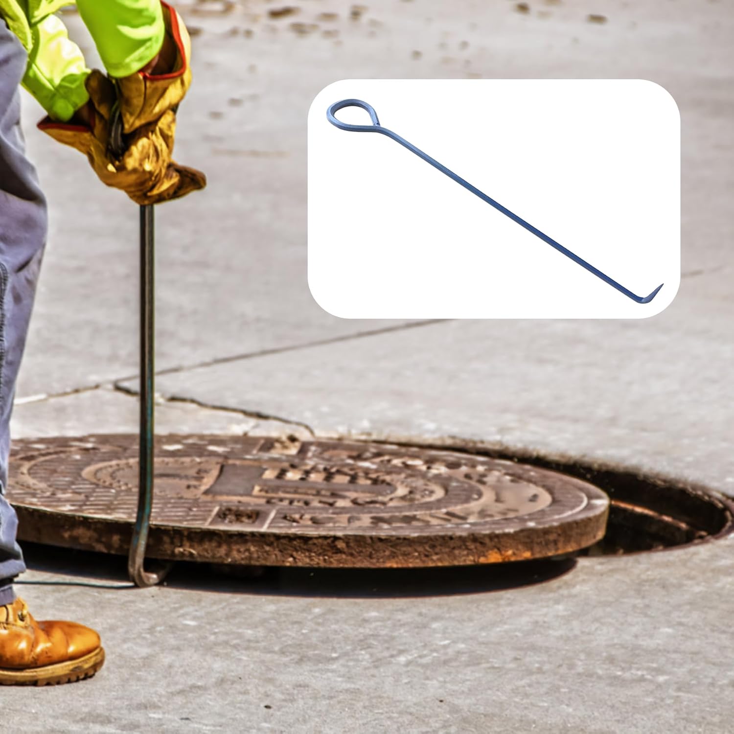 Amazon.com: Abeicy 36 inch Manhole Cover Hook, Single Hook with Rotated ...