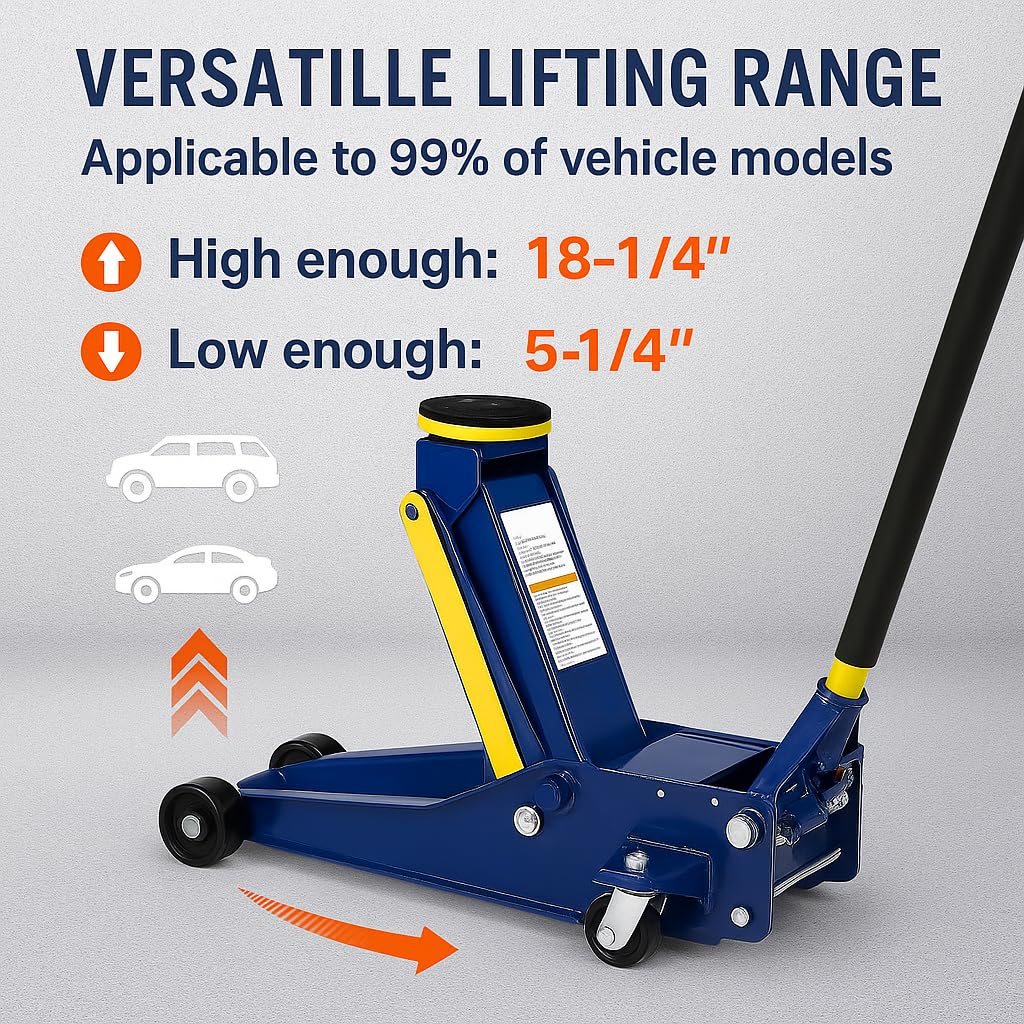 Snapklik.com : Eisen Heavy Duty 3 Ton Floor Jack For All Terrain ...