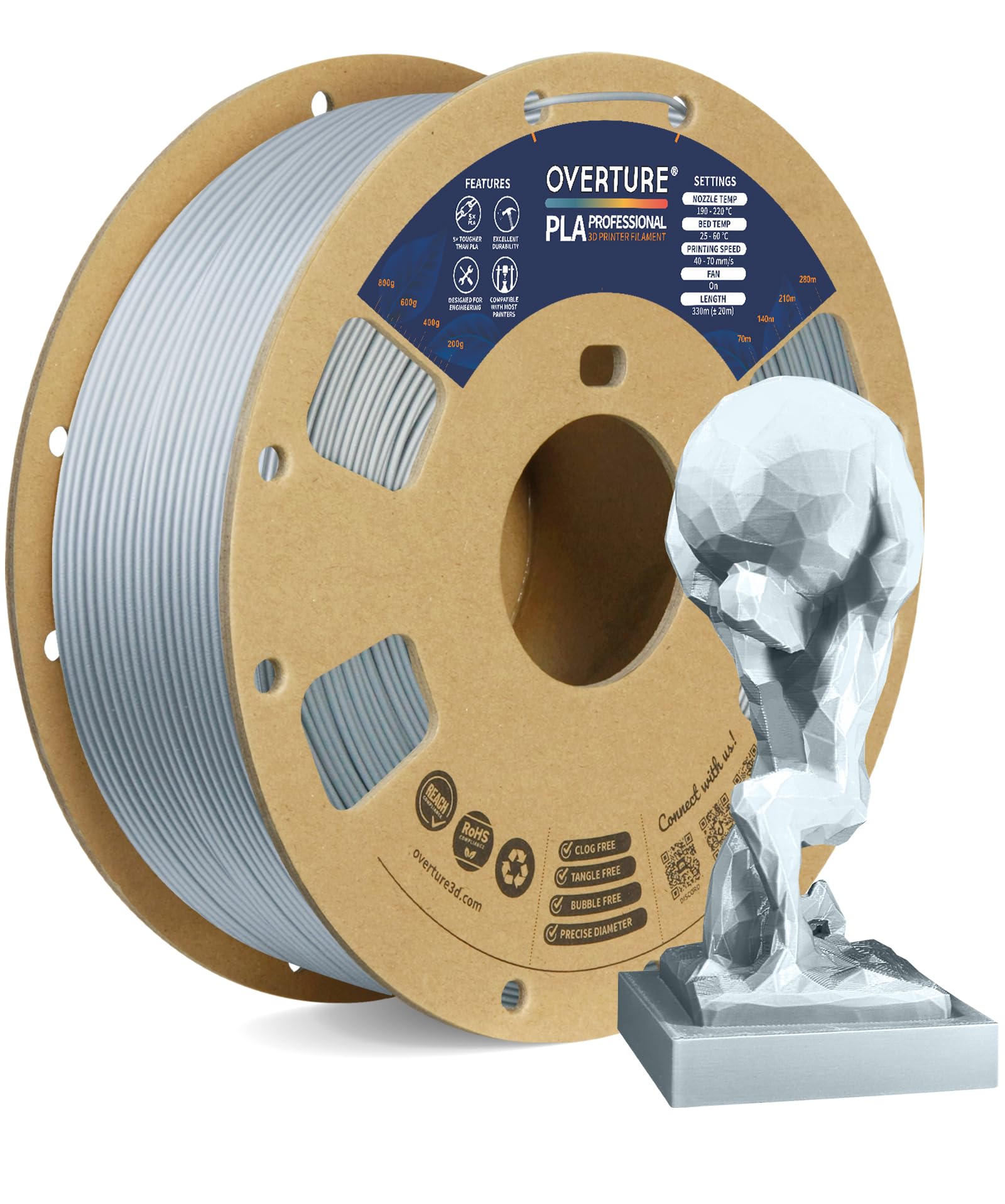 Amazon.com: OVERTURE PLA Plus (PLA+) Filament 1.75mm PLA Professional ...