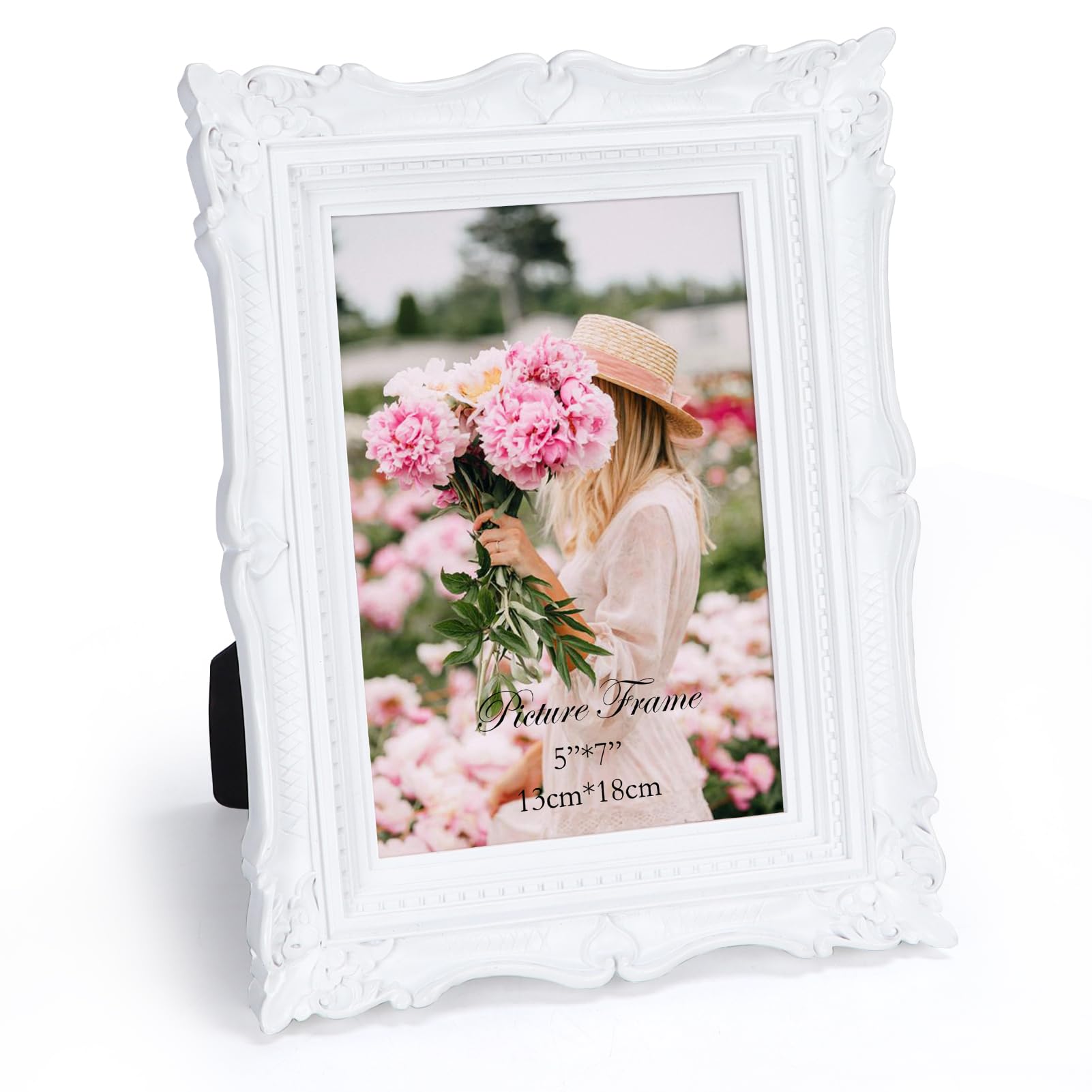 Amazon.com - PHAREGE 5x7 White Vintage Picture Frame, 5 by 7 Ornate ...