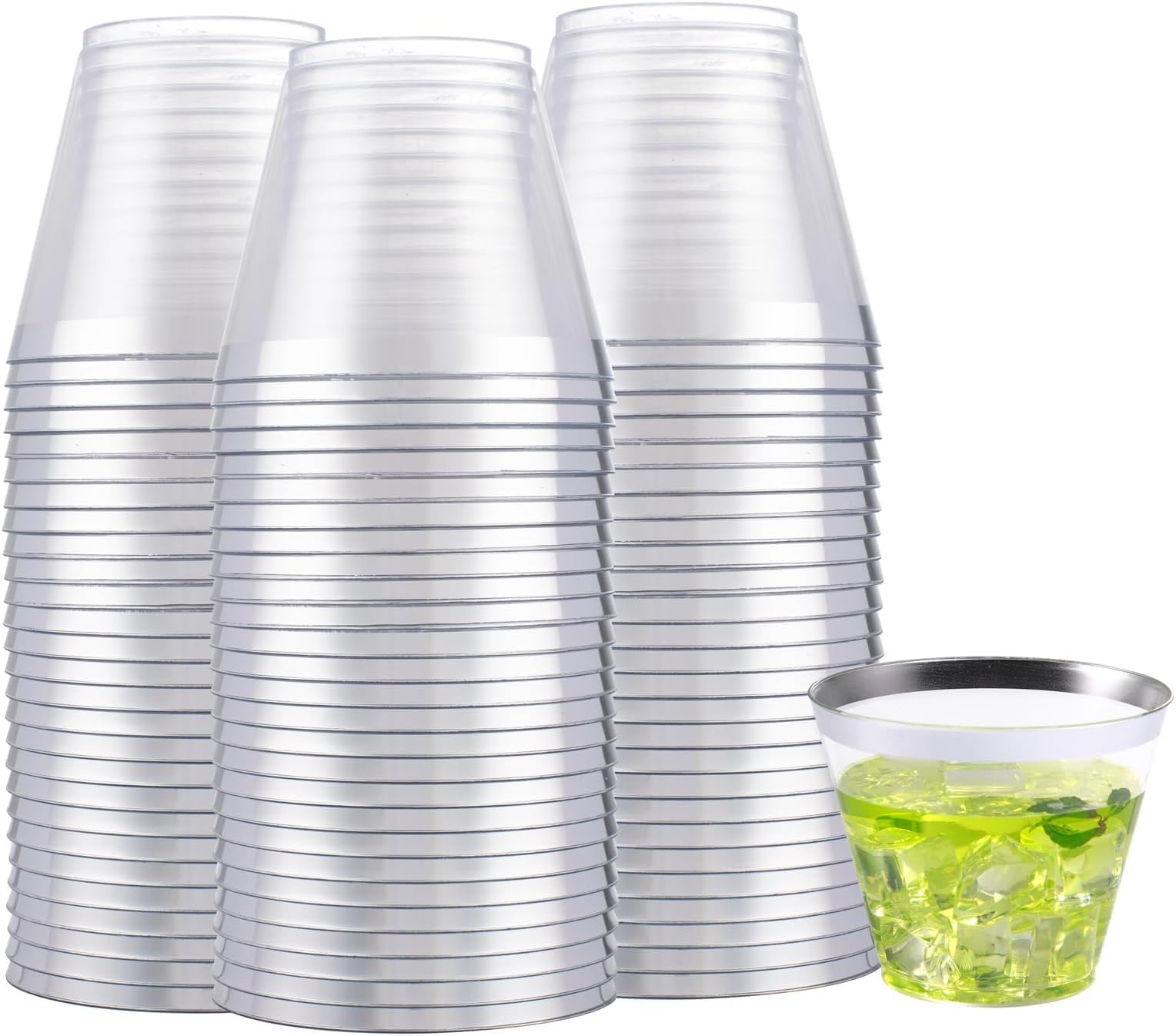 Amazon.com: Dandat 200x 18 oz Plastic Disposable Cups, Heavy Duty ...