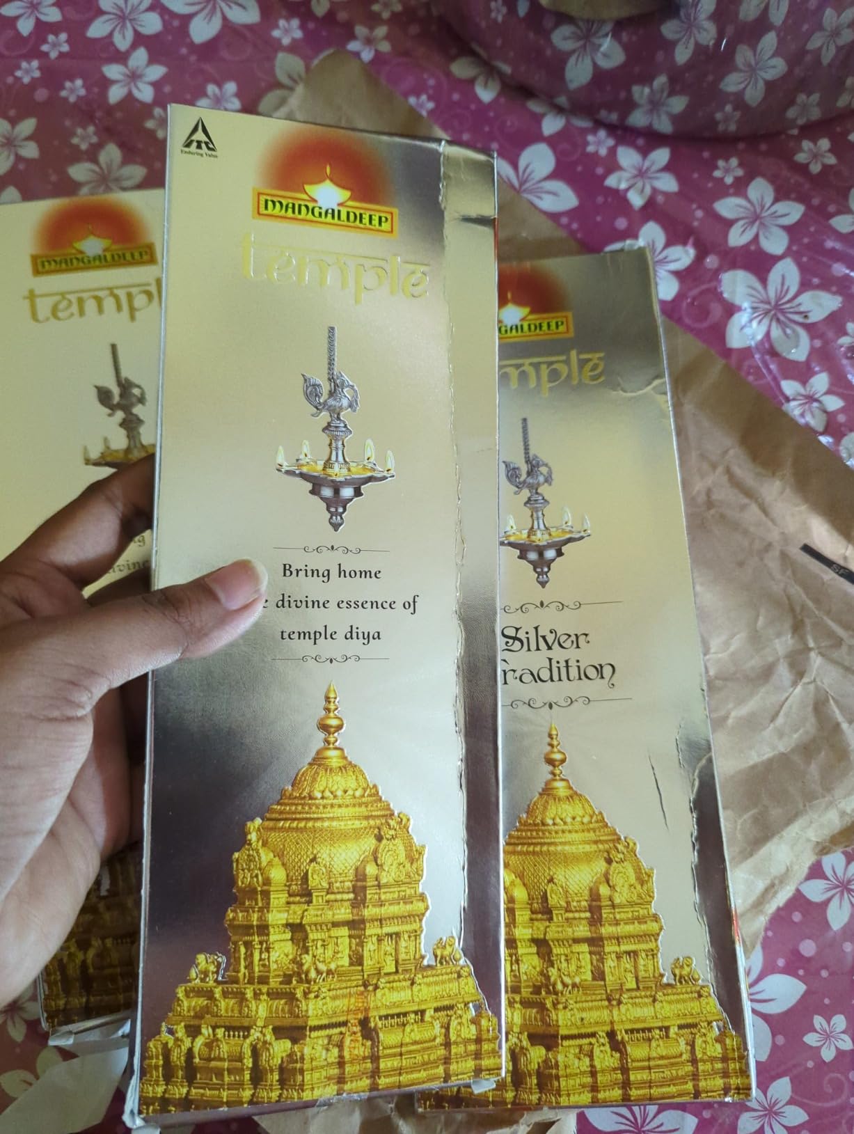 Mangaldeep Temple Silver Tradition - Diya Inspired Fragrance - Premium ...