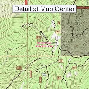 Amazon.com : USGS Topographic Quadrangle Map - Kerby Peak, Oregon ...