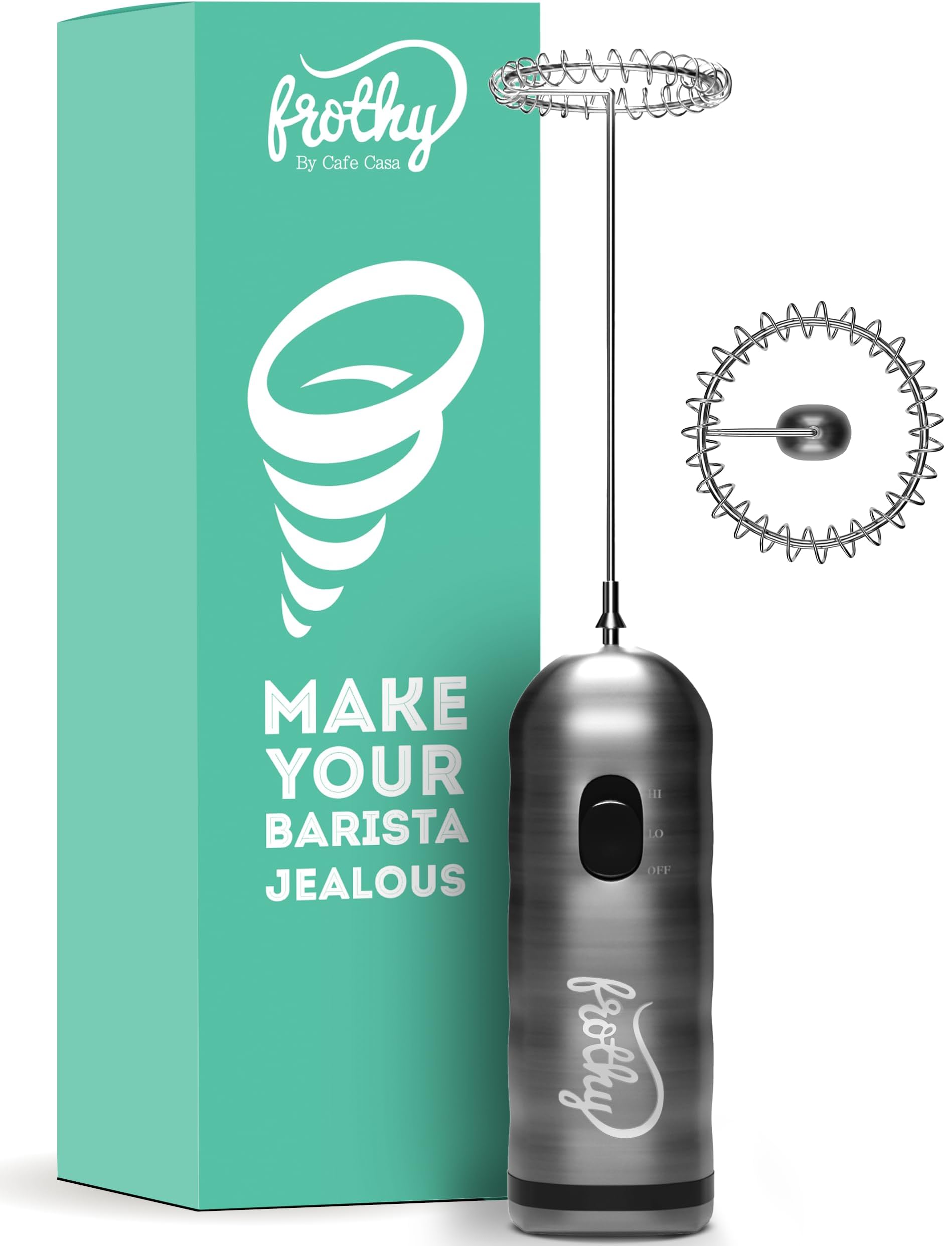 Amazon.com: Homradise Electric Milk Frother Handheld, Coffee Frother ...