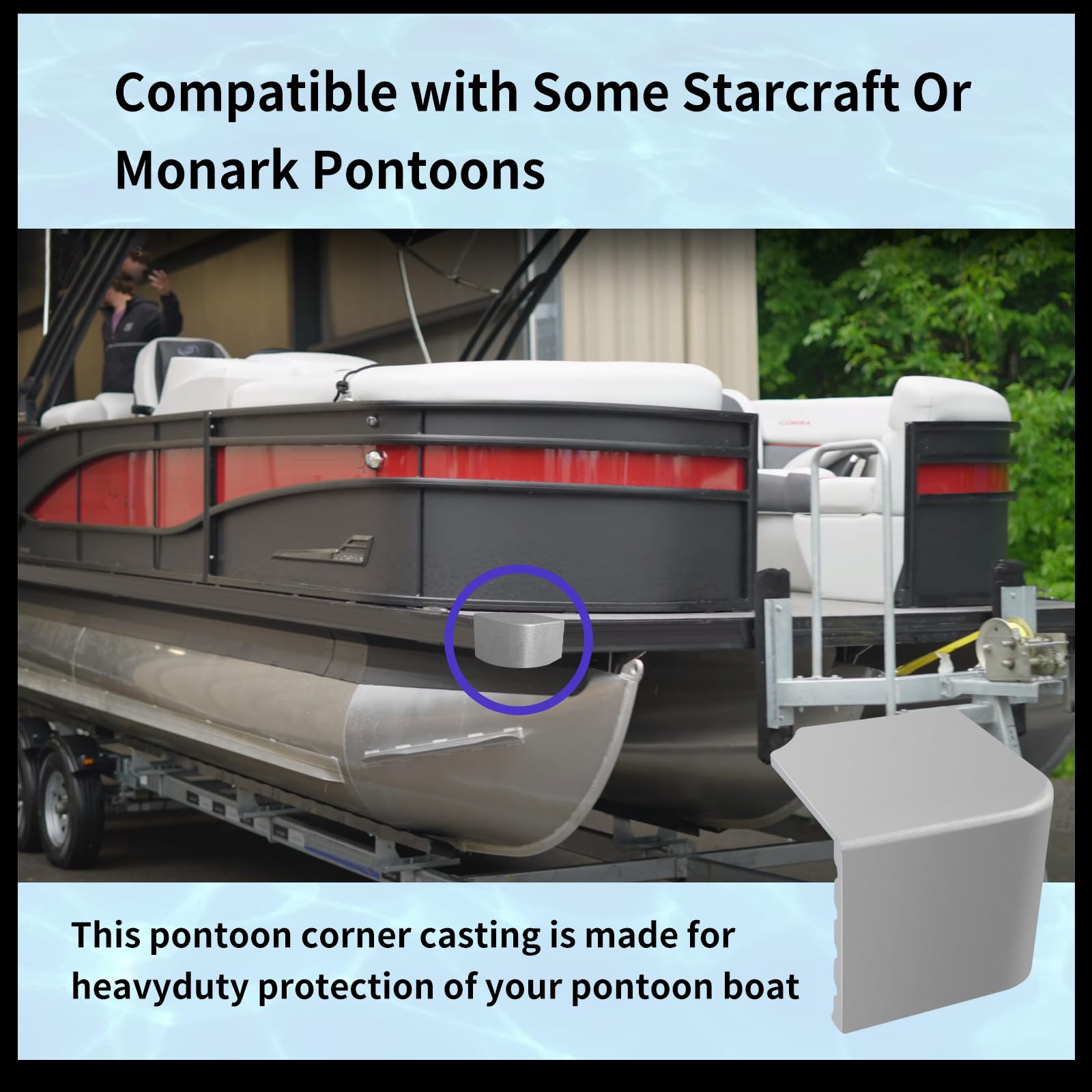Snapklik.com : Vanshly 4 Pack Pontoon Boat Aluminum Corner Cap Casting ...
