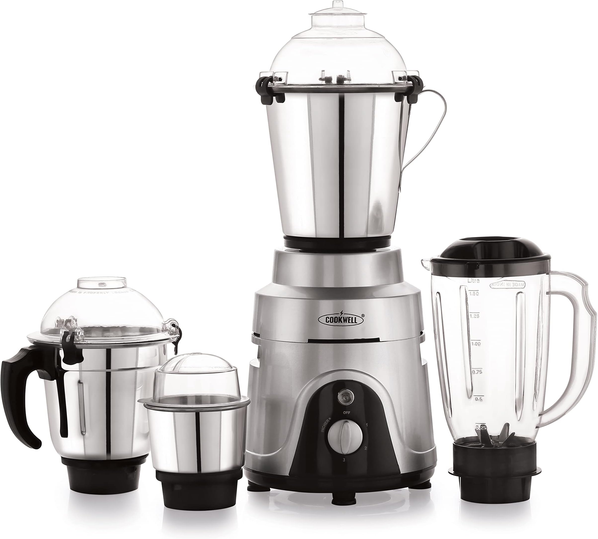 Buy HANS Dominar X 1800 Watts 2.5 HP Commercial Mixer Grinder With 2 ...