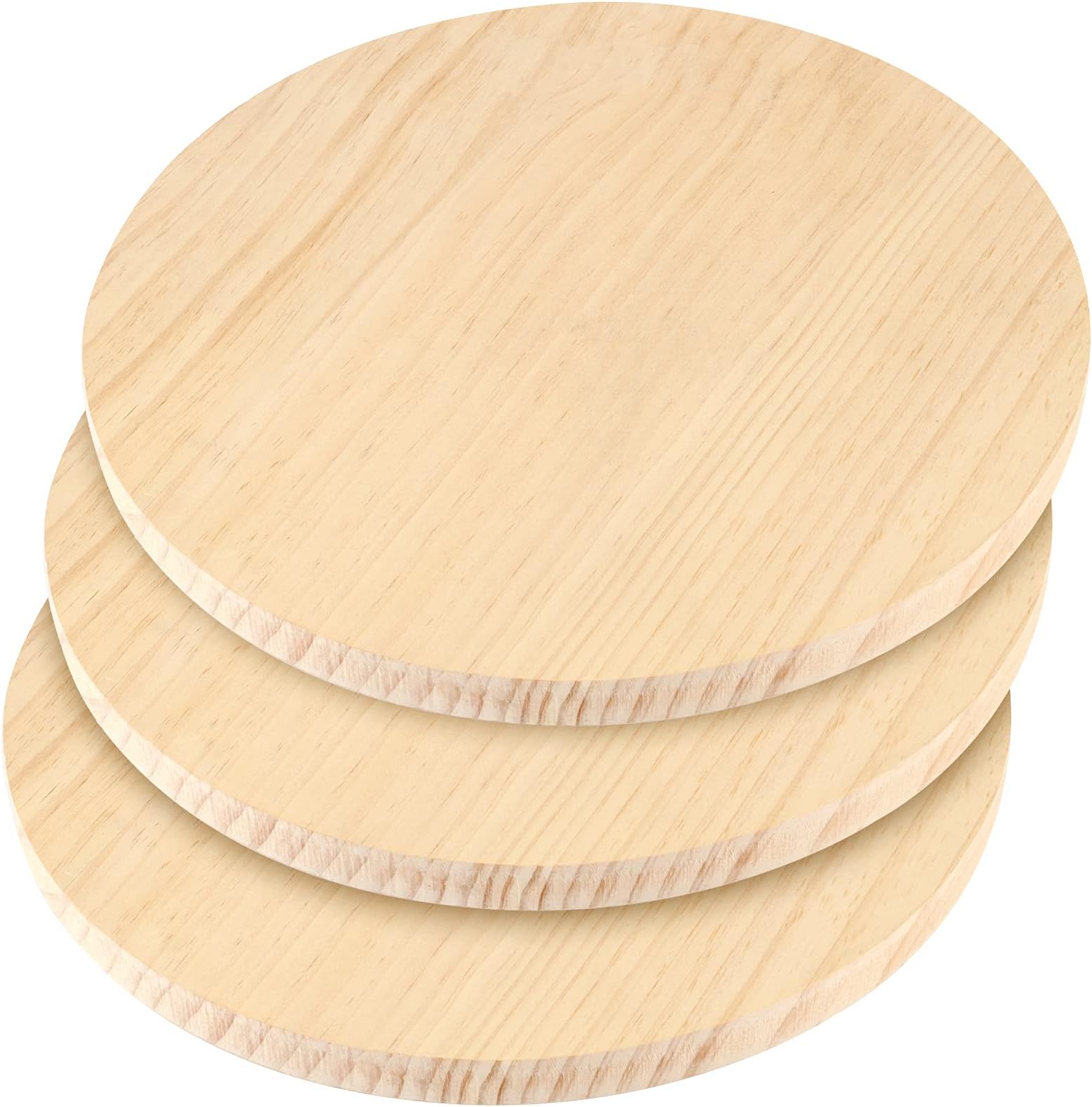 Amazon.com: FUNSUEI 3 Pack 12 Inch Round Wooden Plaque, 3/4 Inch Thick ...