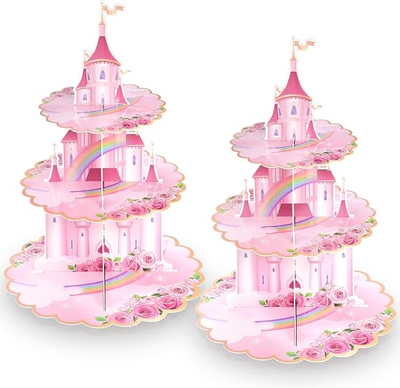 Amazon.com: NatNarr 2 Pack Princess Birthday Party Decorations Pink ...