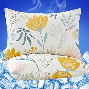 Amazon.com: HCORA Cooling Pillow Cases for Hot Sleepers - Double Side ...
