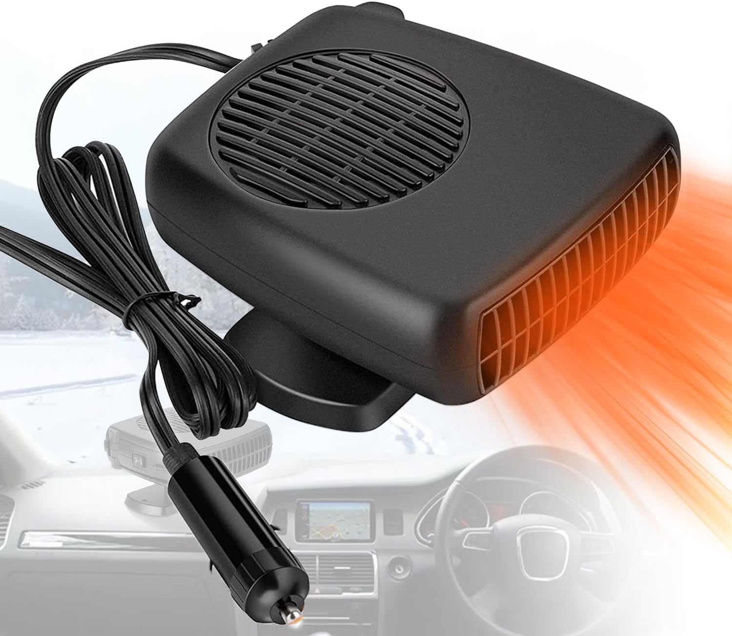 Amazon.com: Car Heater, Portable Car Defroster Defogger Heater 2 in 1 ...