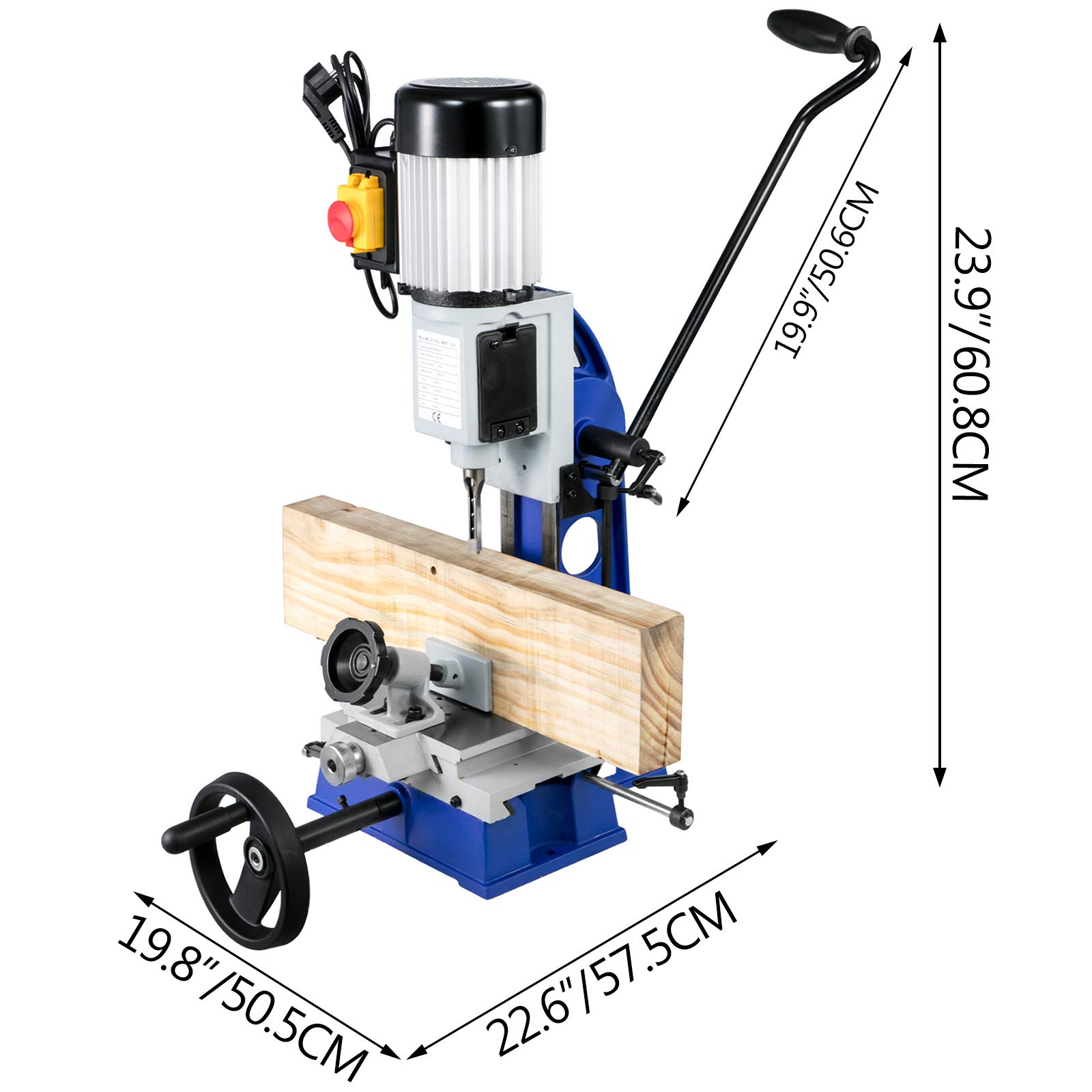 VEVOR Woodworking Mortise Machine, 1/2 HP 1700RPM Powermatic Mortiser ...