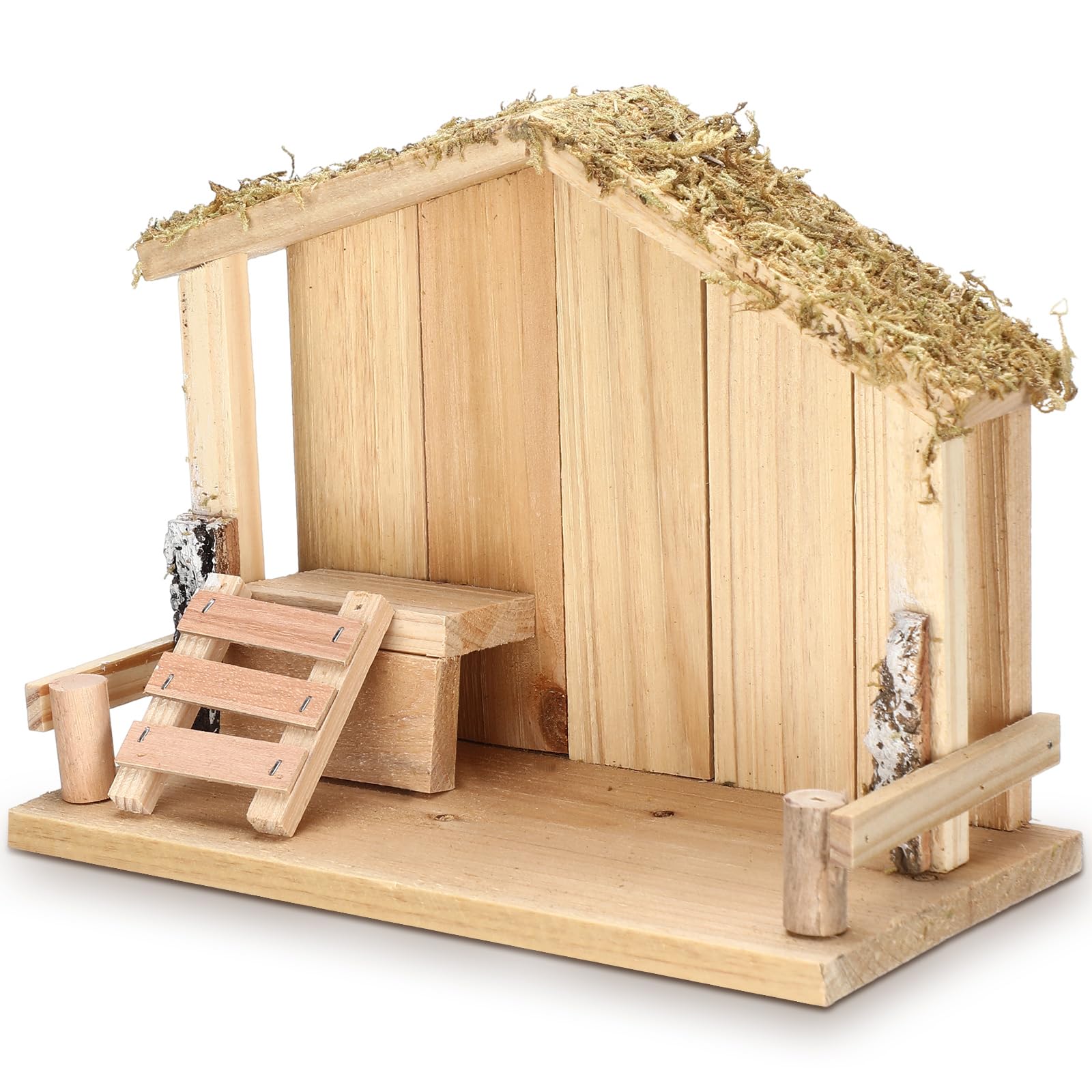 Amazon.com: Suzile Christmas Manger for Nativity Scene Wooden Nativity ...