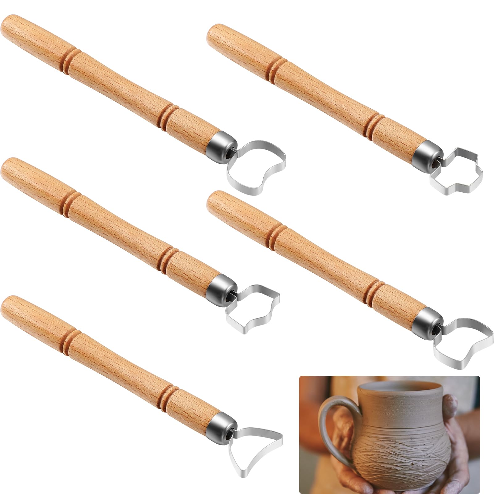 Amazon.com: Lasnten 5 Pcs Sculpture Scraper Clay Extruder Tool Pottery ...