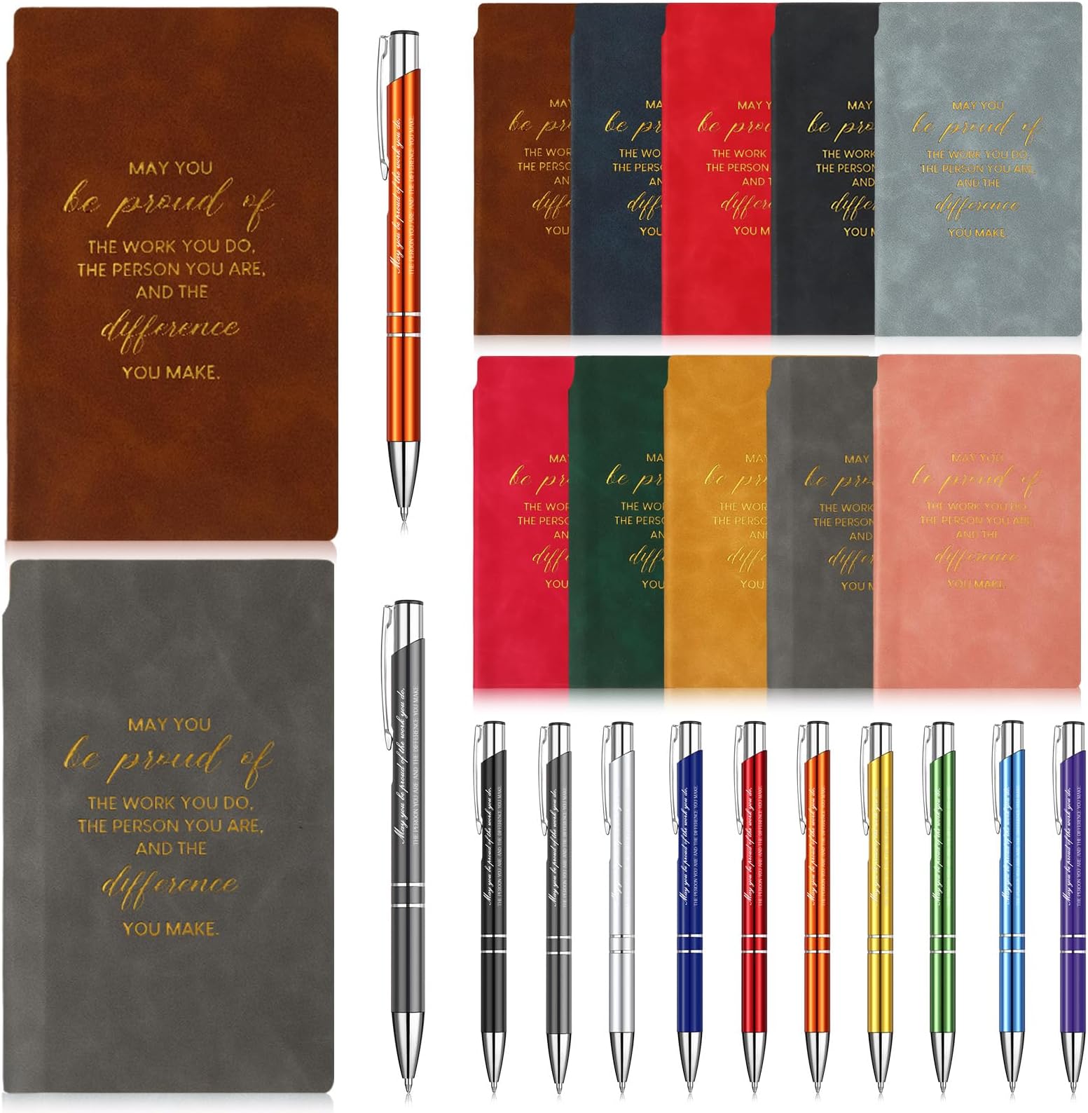 Amazon.com : Roowest 10 Set Staff Appreciation Gifts A5 Journal Leather ...