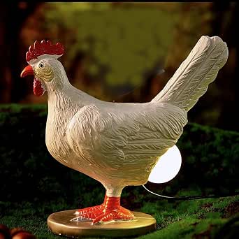 HGomx Chicken Egg Lamp, Resin Chicken Table Lamp, Lifelike Chicken Egg ...