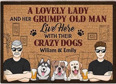 Amazon.com: Personalized A Lovely Lady and Her Grumpy Old Man Live Here ...