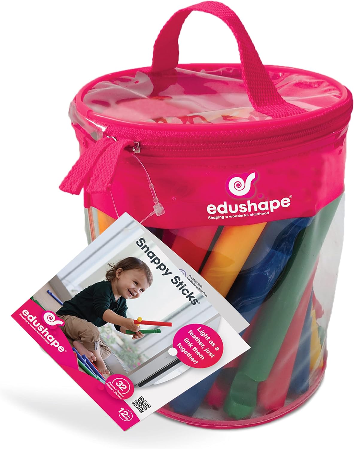 Amazon.com: Edushape Sensory Snappy Sticks Baby Toy, 32 Pieces ...